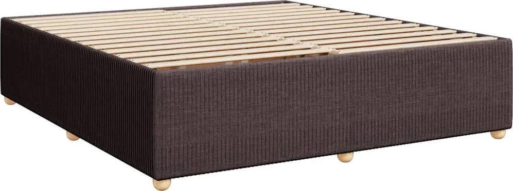 Rám postele bez matrace tmavě hnědý 180 x 200 cm textil 3284959