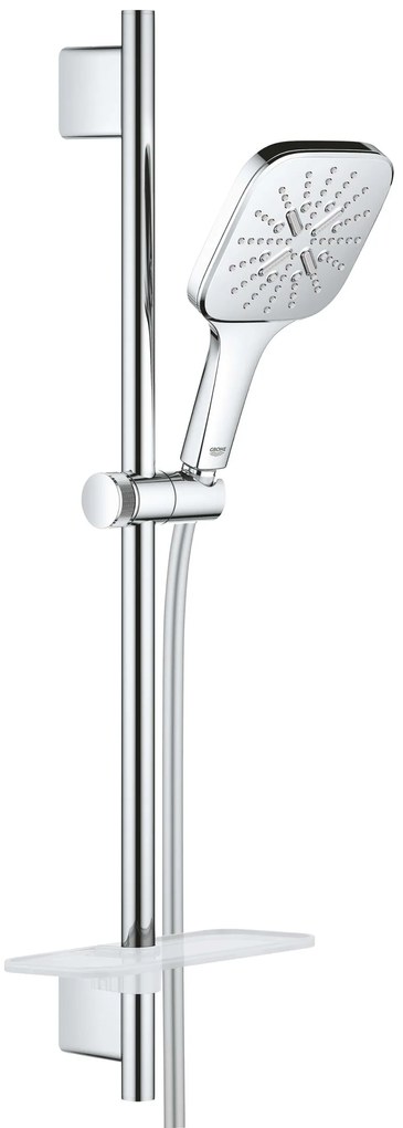 Grohe Rainshower SmartActive Cube - Sada sprchové hlavice 130 9,5 l/min, 3 proudy, tyče 60 cm a hadice, chrom 26584000