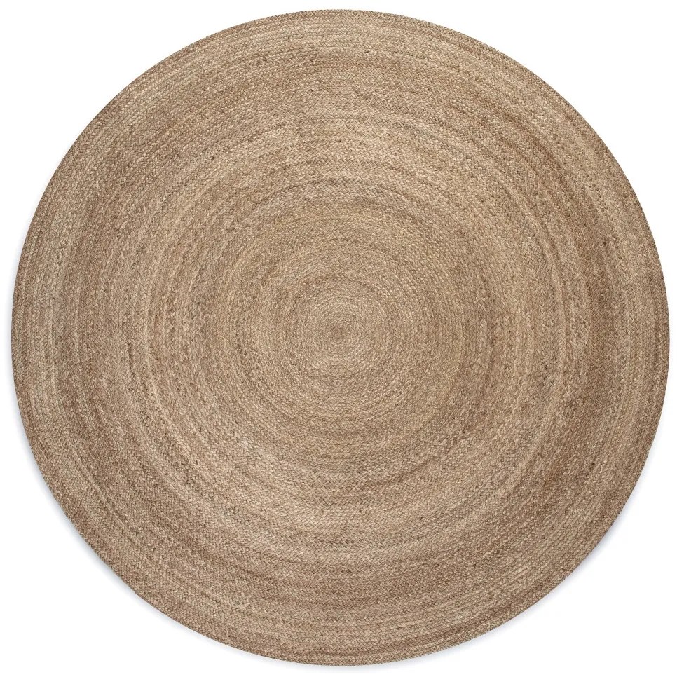 Hanse Home, Kusový koberec Jute Braided 106006 Grey Brown kruh, 140x140 (průměr) kruh, hnědá, chodba / předsíň