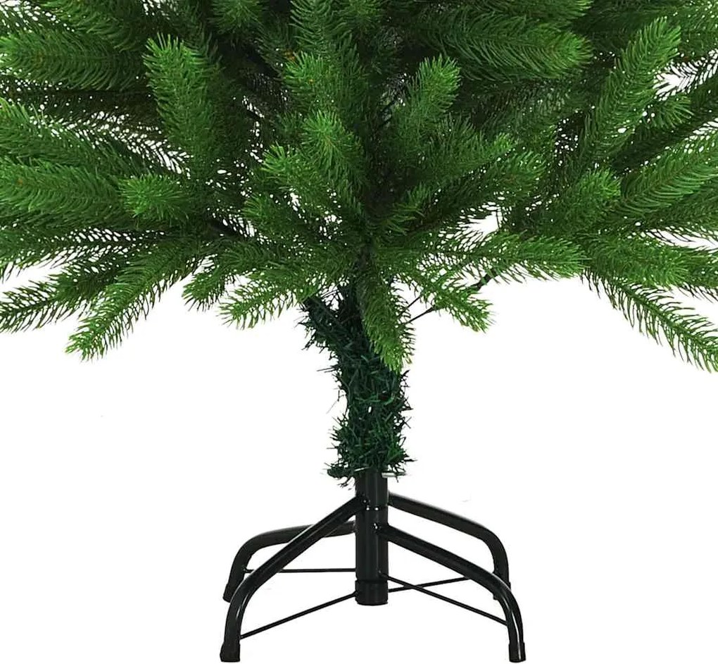Umělý vánoční stromek s LED a sadou koulí 120 cm zelený 3077639