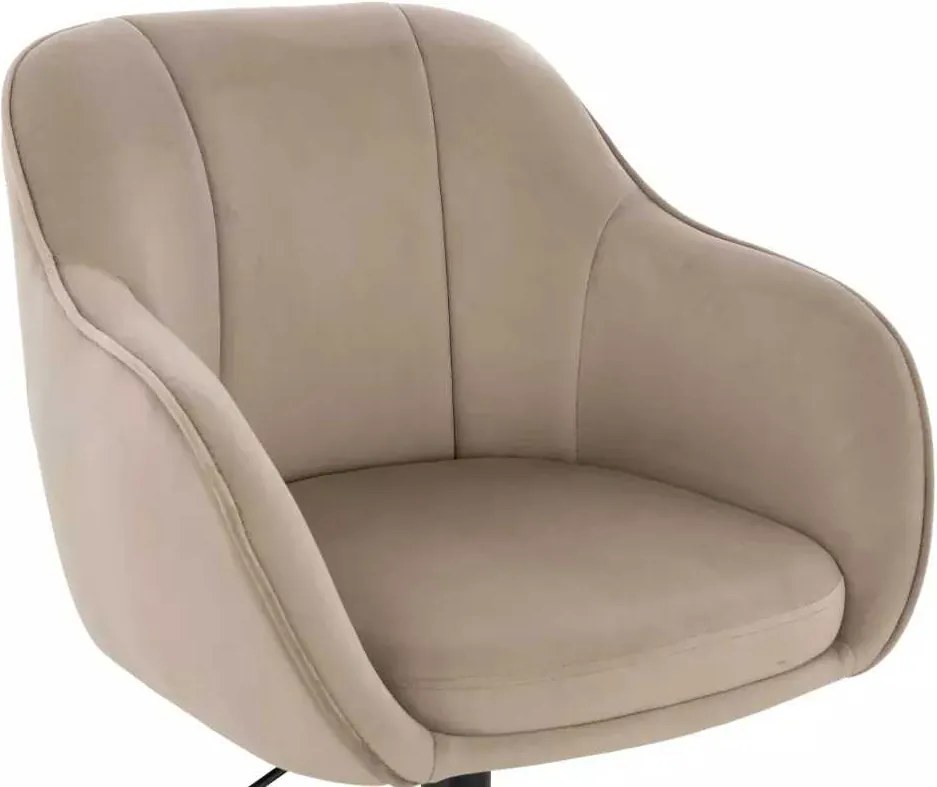 LuxuryForm DESIGN Barová židle AVOLA VELUR na černé kulaté podstavě - latte