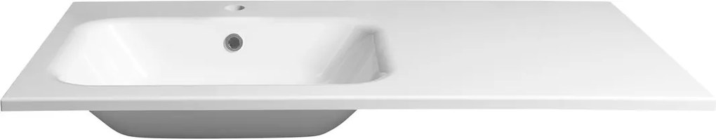 Sapho Areca umyvadlo 101 x 51,5 cm s otvorem pro baterii s přepadem levá litý mramor bílá AC101L