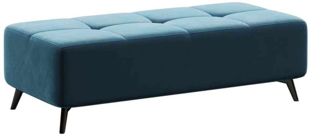 Modrý sametový taburet MESONICA Toro 140 x 70 cm