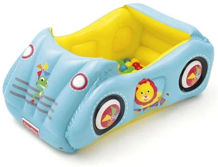 Dětské nafukovací autíčko Fisher-Price s míčky 119x79x51 cm