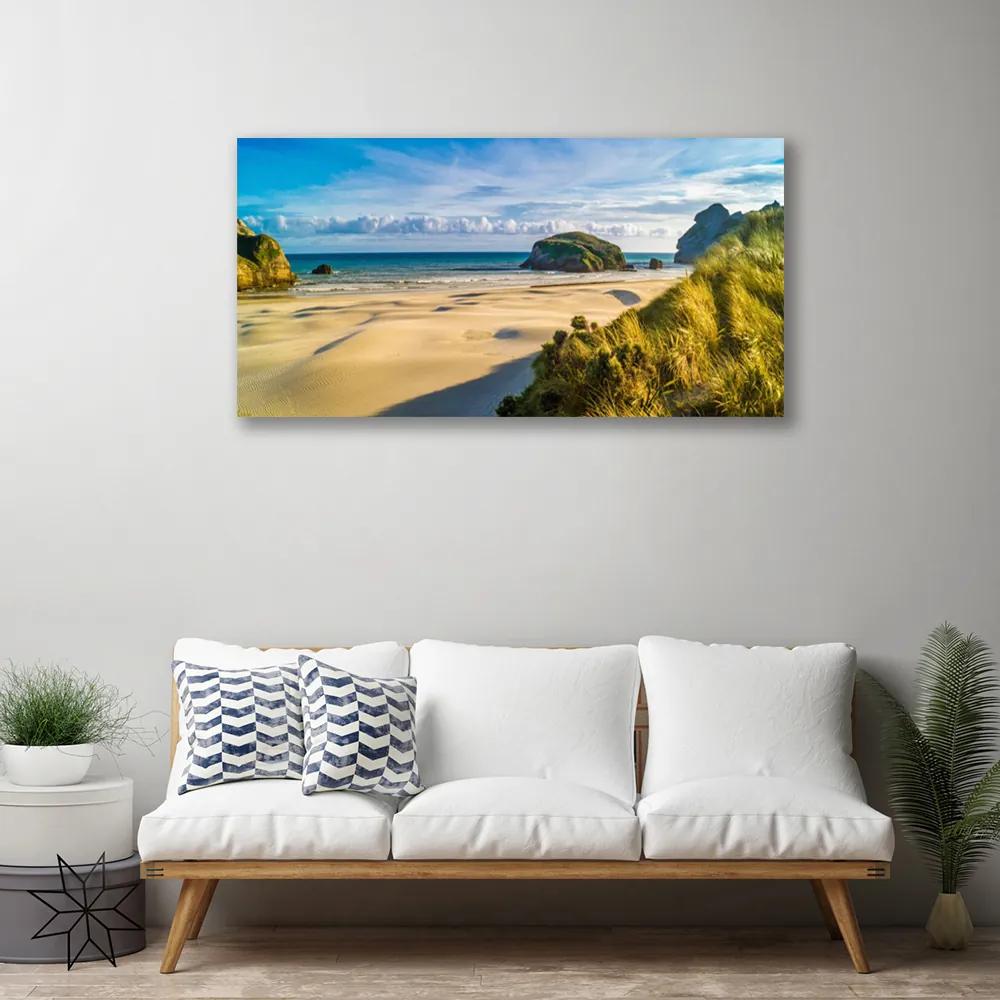 Obraz na plátně Pláž Kameny Krajina 100x50 cm