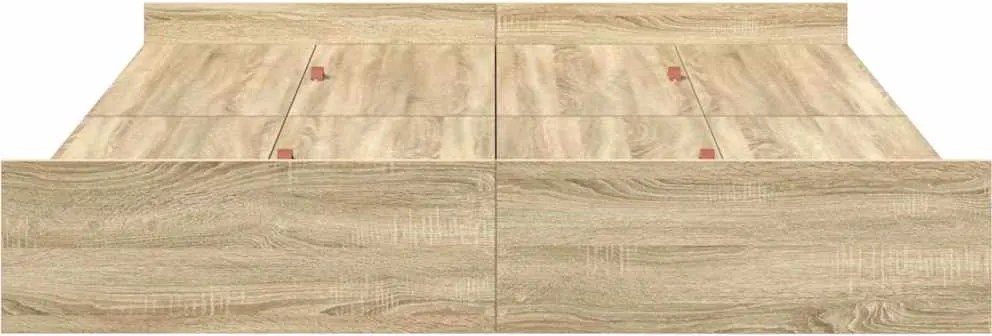 Rám postele s úložným prostorem s čelo Sonoma dub 140 x 190 cm 3335311