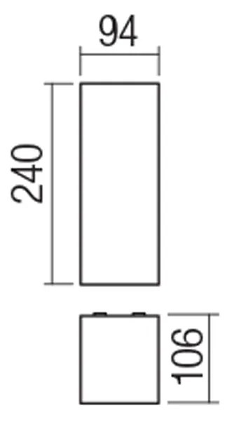 Redo 9561 nástěnné LED svítidlo Tav matně bílé, 12W, 3000K, 24cm