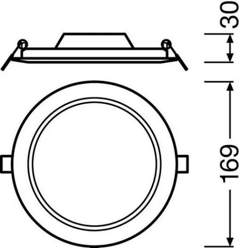 LED podhledové svítidlo LEDVANCE Slim Round 155mm 12W/3000K teplá bílá