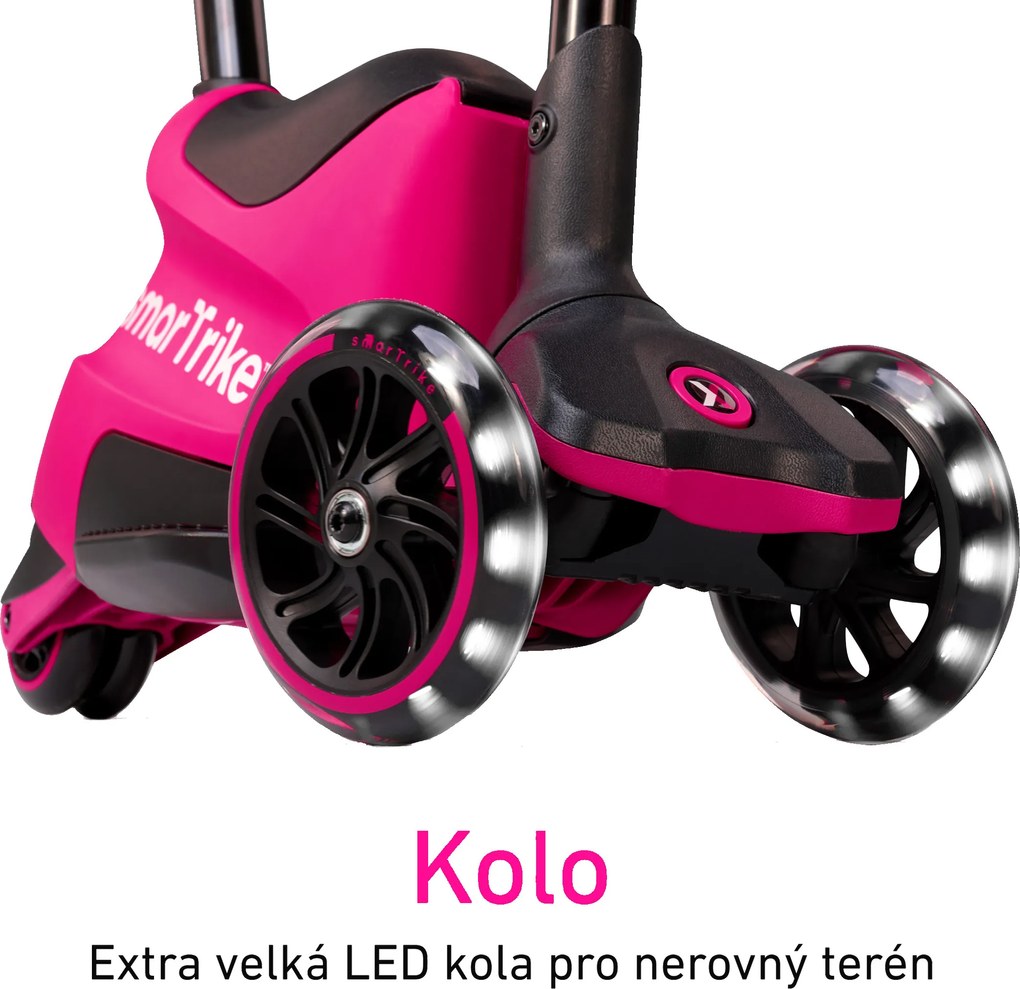 Xtend Scooter Ride-on pink - multifunkční koloběžka