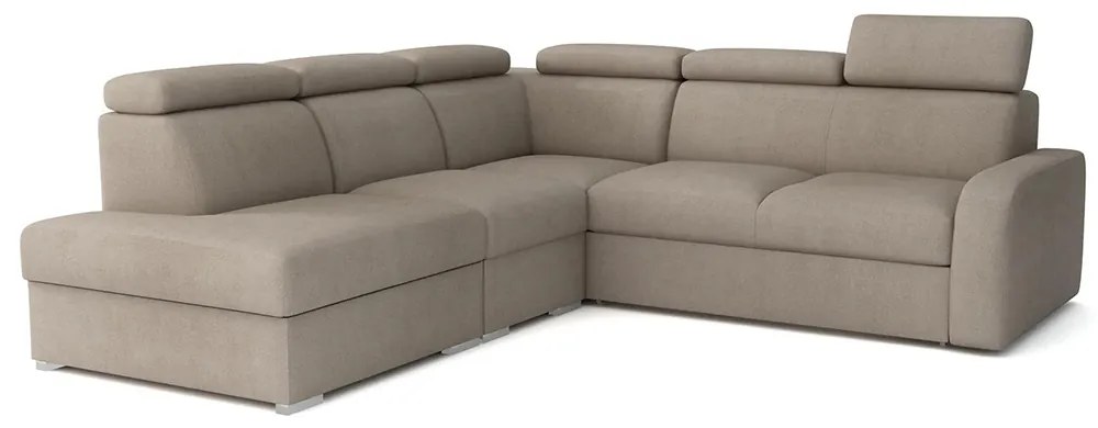 Sedací souprava OSLO L | 265x250 cm | rozkládací + 2x úložný prostor | polohovatelné záhlavníky | VÝBĚR TKANIN