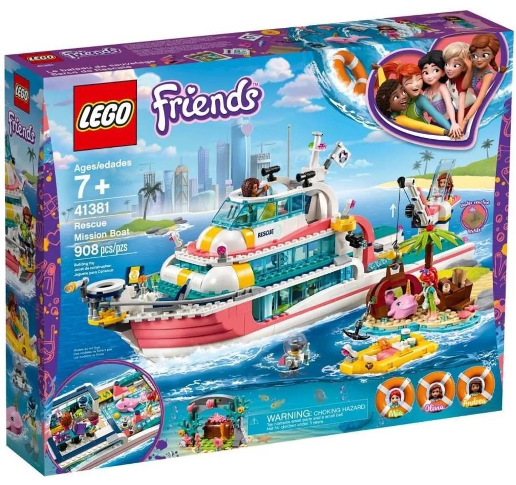 Lego stavebnice lego friends 41381 záchranný člun