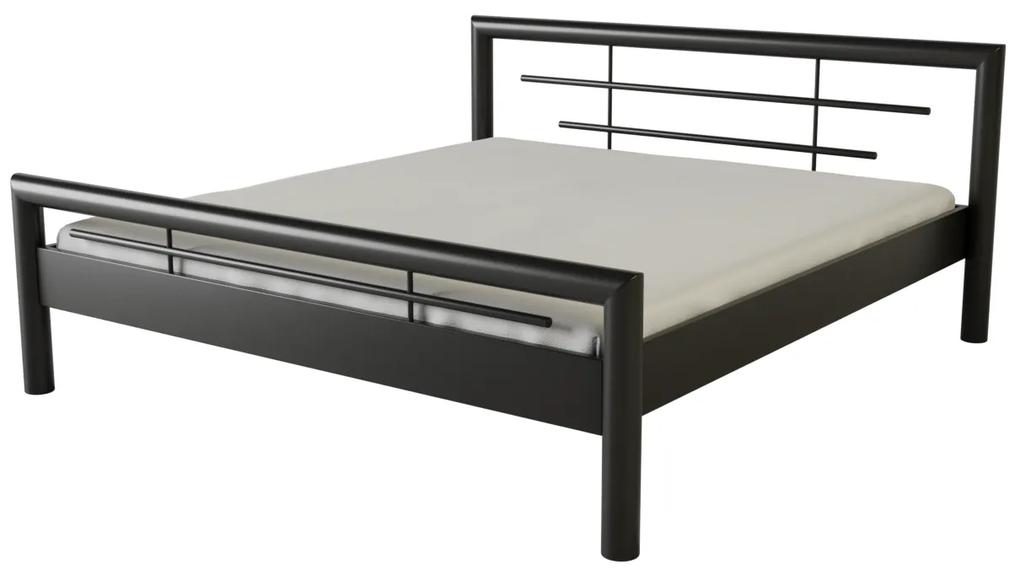 Nábytek ATIKA s.r.o. Kovová postel ROSE Povrchová úprava: černá/stříbrná, Rozměr: 100 x 200 cm