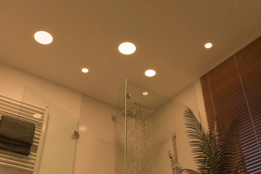 Paulmann 92388 Veluna VariFit, kulaté zápustné svítidlo, 8,5W LED 3000K, prům. 12,5cm, IP44