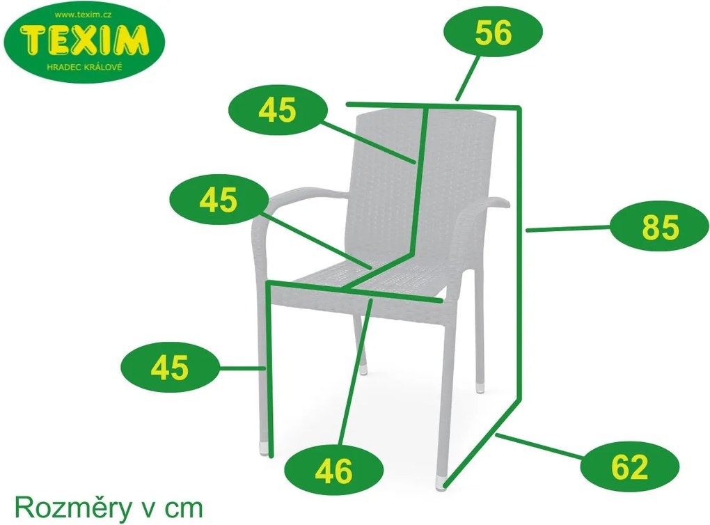 Nábytek Texim Zahradní jídelní set Klaudie černý + 4x židle ROMA