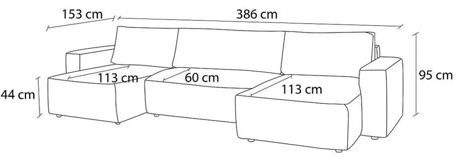 Taupe manšestrová rozkládací rohová pohovka (do "U") Nihad – Bobochic Paris
