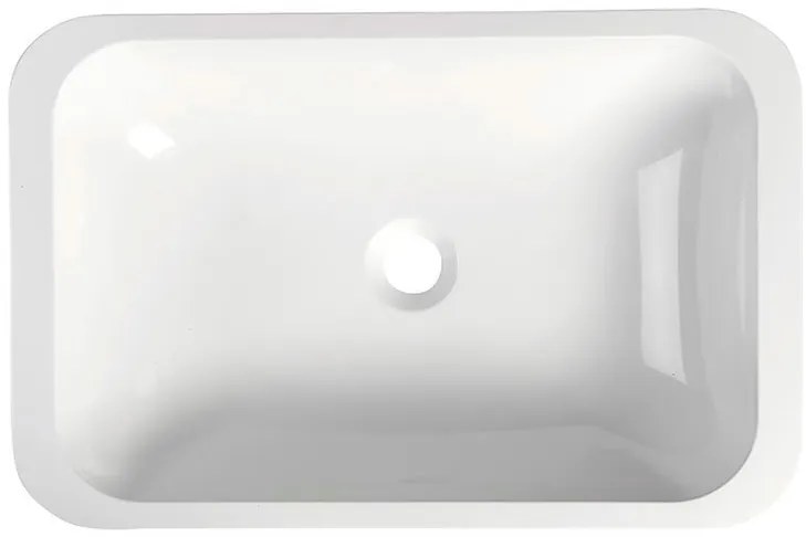 Sapho, KAMA umyvadlo 500x260mm, litý mramor, bílá, zápustná, 50134