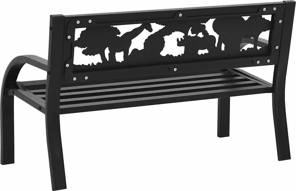 Dětská zahradní lavice 86 cm ocel 317773