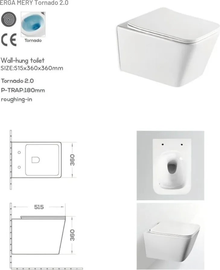 Závěsný set GEBERIT Duofix Basic+ WC TEO Rimless 51 x 35 cm + pomalu padající deska Slim, bílá, 3385XX00+39070100
