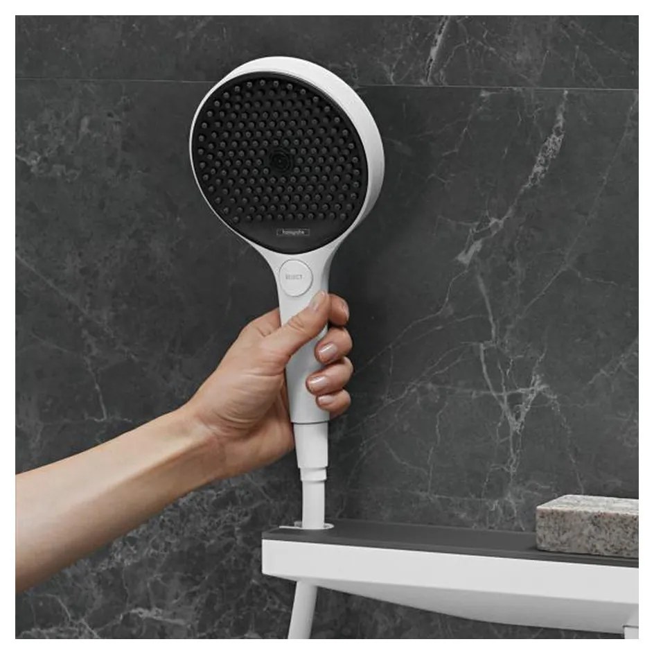 Hansgrohe Rainfinity, sprchový set 130 3jet s hadicí 1600 mm, matně bílá, HAN-26851700
