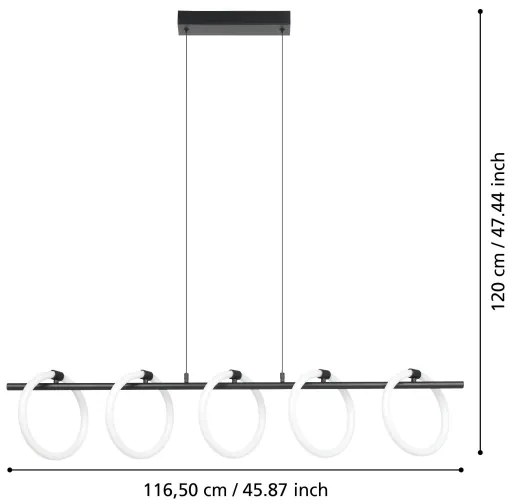 Eglo 900563 - LED Lustr na lanku CARANACOA 5xLED/7W/230V