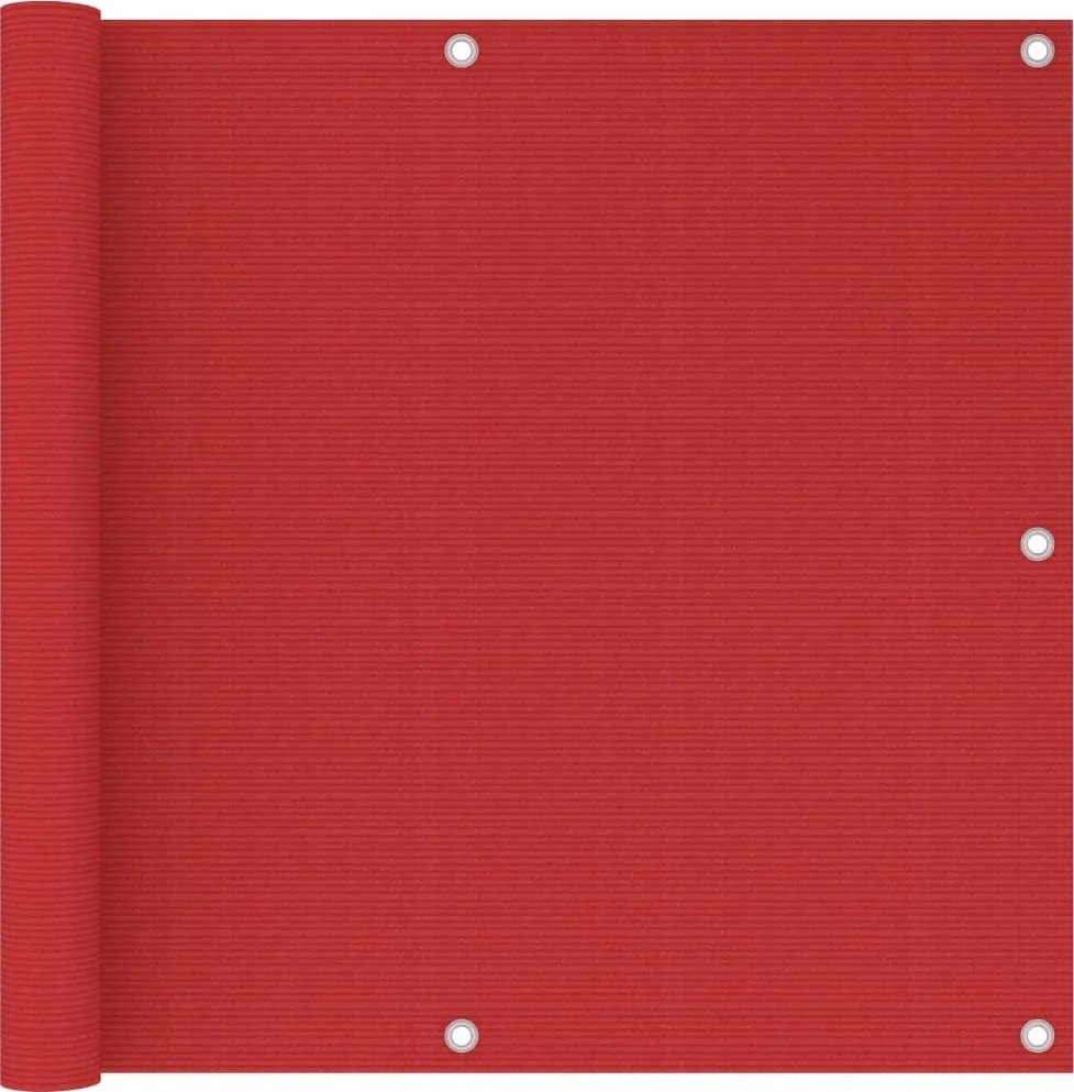vidaXL Balkonová zástěna 90 x 300 cm HDPE [310840] Barva: Červená