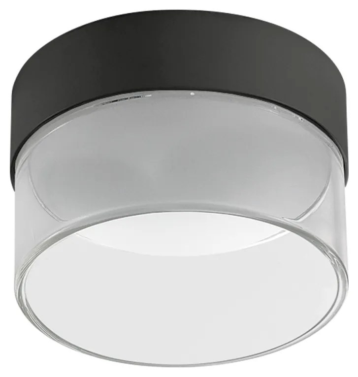Linea Light Crumb, černé moderní stropní svítidlo, 10W LED 3000K, prům. 10,4cm