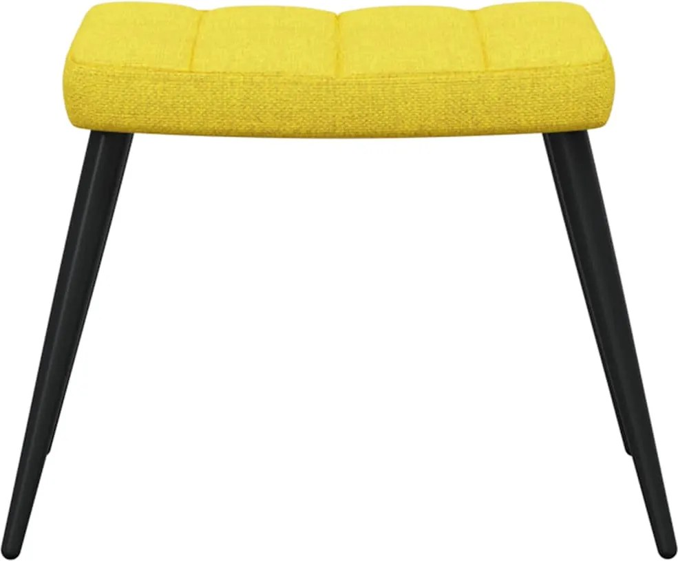 Relaxační židle se stoličkou hořčicová textil 327959