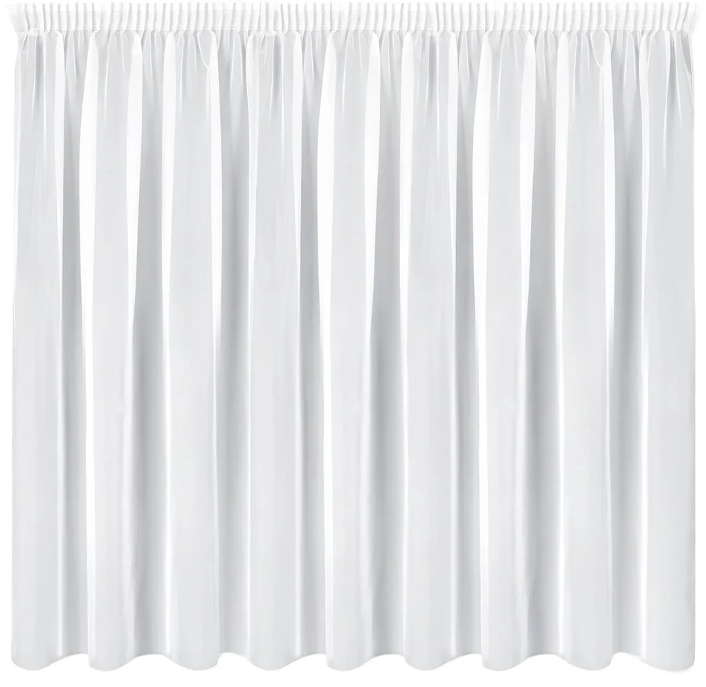 ZÁCLONA NA PÁSCE LUCY 350X150 CM BÍLÁ