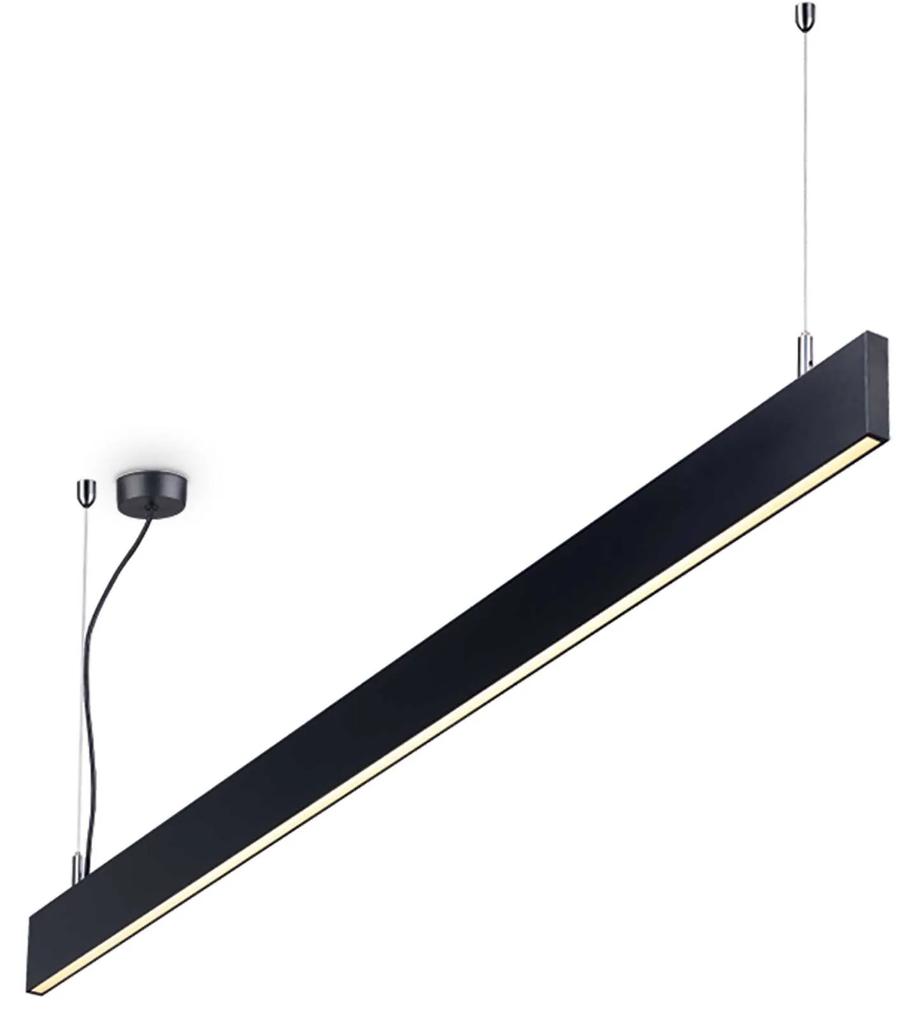 LED Závěsné lineární svítidlo Ideal Lux Linus sp, P20 3000K 120cm Barva: Černá