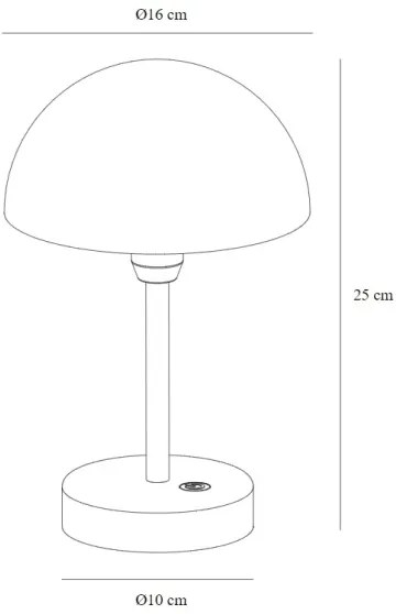 Nordlux - LED Stmívatelná nabíjecí stolní lampa ELLEN LED/2,8W/3,7V IP44 zelená