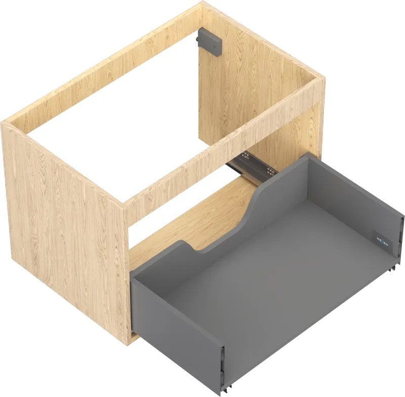 Mexen Box-A, závěsná skříňka 70 cm, 1 zásuvka, dub, 91AX0-0700-470-1-81