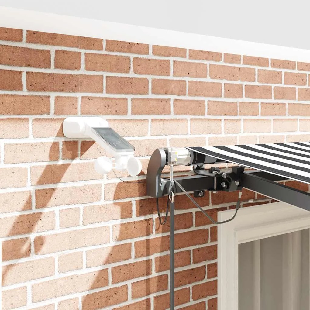 Automatická zatahovací markýza s LED antracit a bílá 300x250 cm 3310226