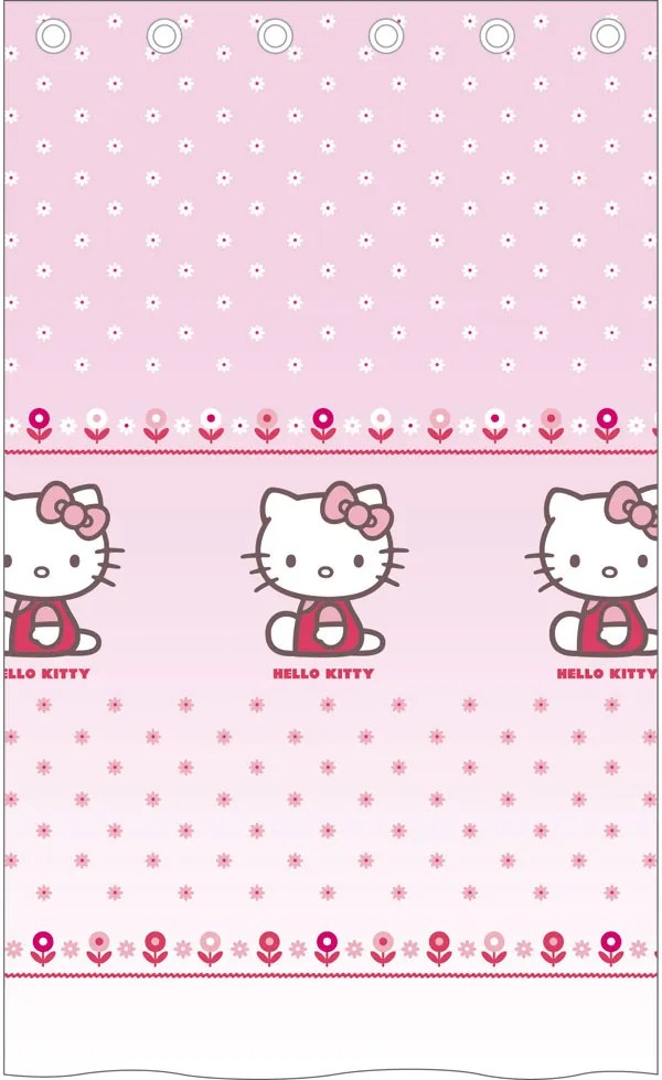 CTI záclona Hello Kitty Caroline polyester růžová 140/240 cm
