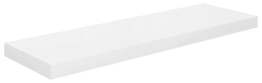 Petromila Plovoucí nástěnné police 4 ks lesklé bílé 80x23,5x3,8 cm MDF