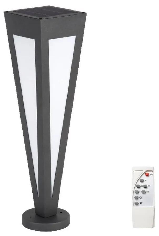 V-Tac LED Solární lampa LED/2W/3,7V IP65 3000K černá VT1716