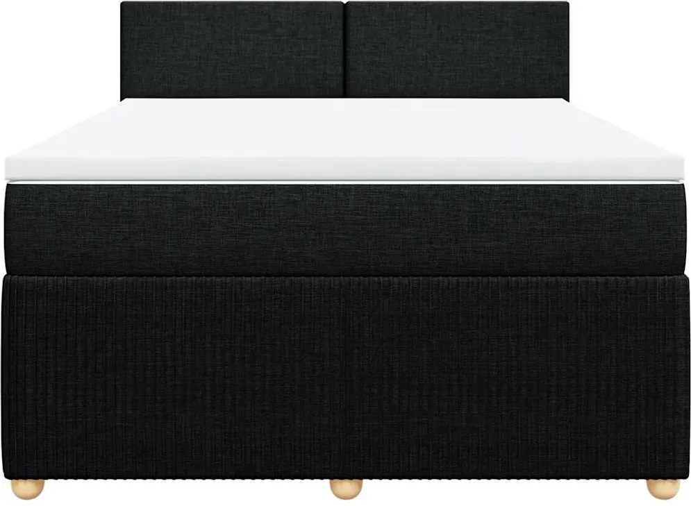 Box spring postel s matrací černá 140 x 190 cm textil 3289746