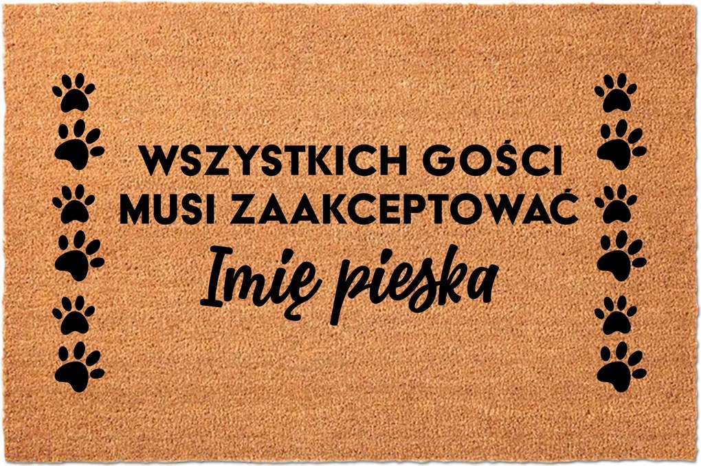 Stěrač Pod Vchodové Dveře Do Bot Kokosový 40 cm x 60 cm Vaše Jméno