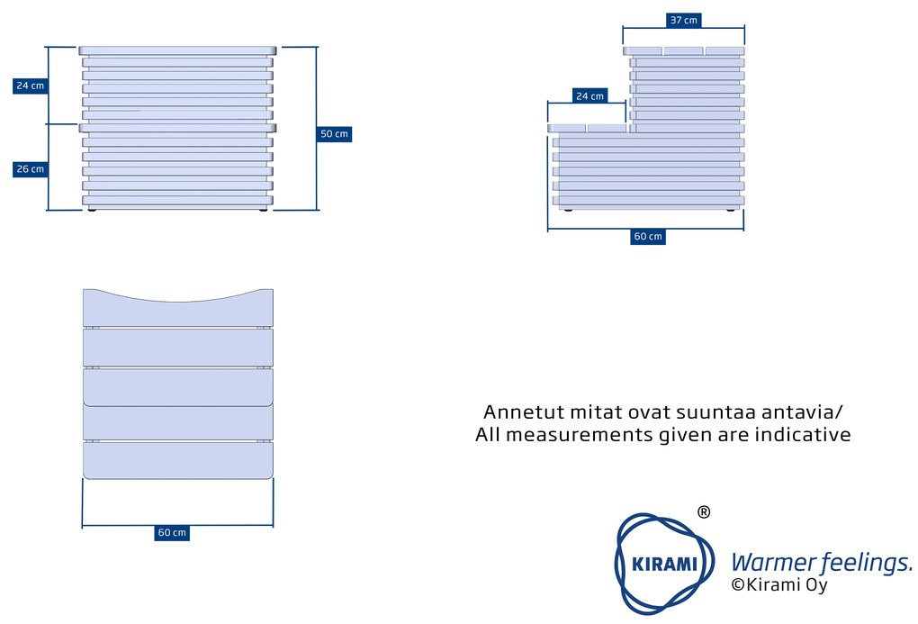 Kirami Dřevěné schůdky DELUXE - cédr