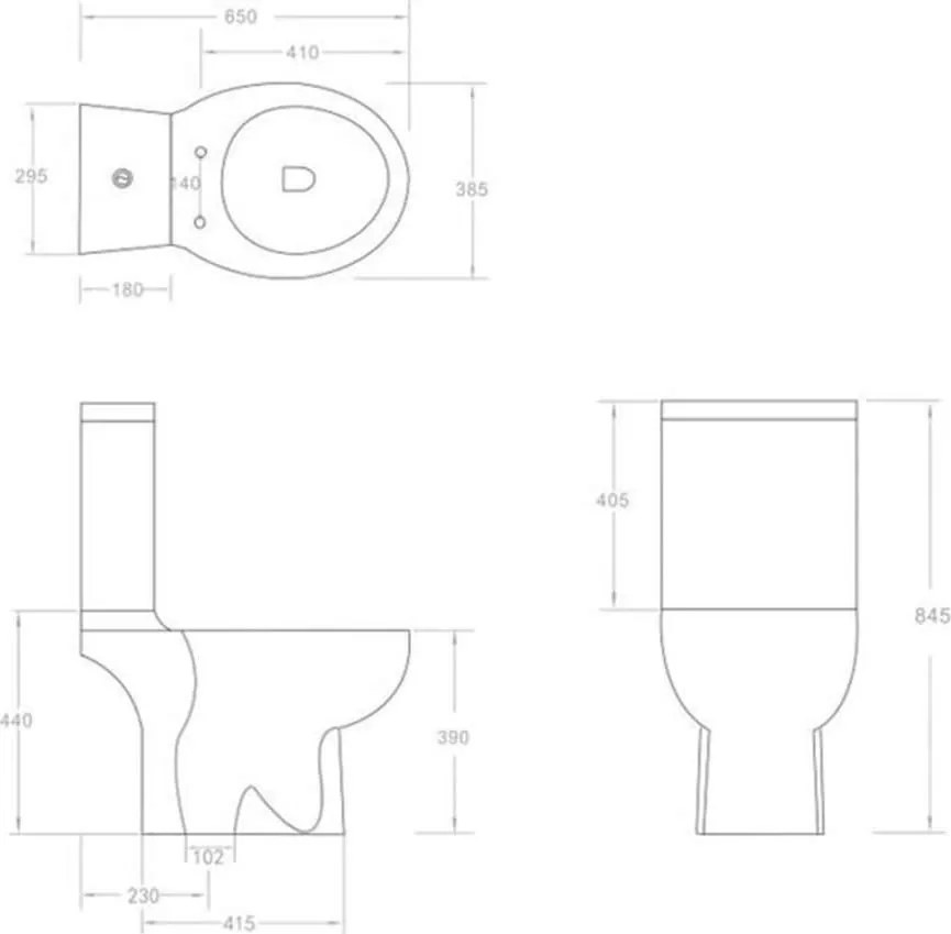 vidaXL Keramické WC kulaté spodní odpad [141136] Barva: Černá