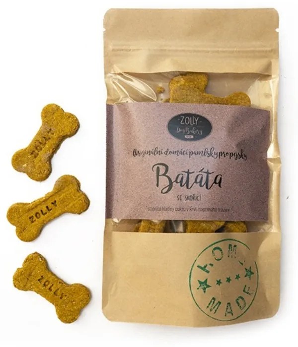 ZOLLY – dog bakery Pamlsky pro psy ZOLLY - Batáta se skořicí Hmotnost: 250g