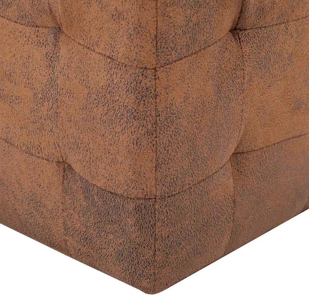 Taburety 2 ks hnědé 30 x 30 x 30 cm umělá broušená kůže 278382