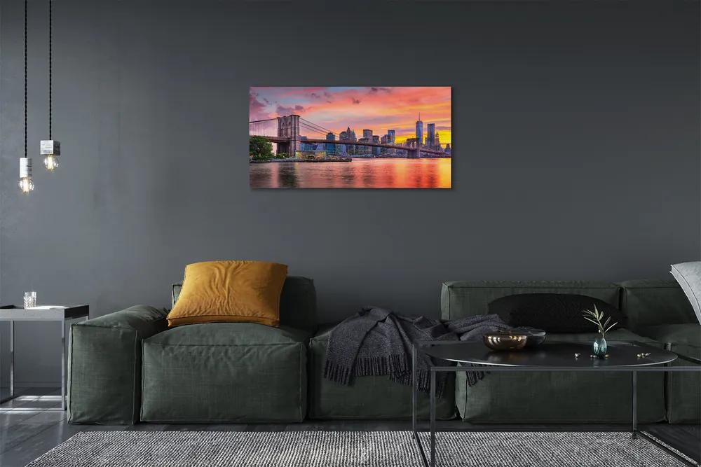 Obrazy na plátně most sunrise 125x50 cm