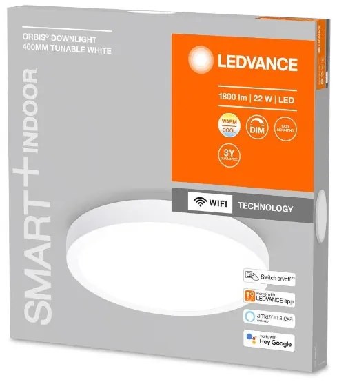 Stropní LED svítidlo LEDVANCE Smart + Wifi / 22 W / ⌀ 40 cm / bílá