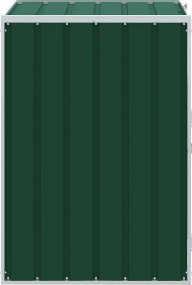 vidaXL Box na 1 popelnici 72 x 81 x 115 cm ocel [4006171] Barva: Zelená