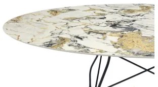 Glossy Marble finish ovál černá symfonie Kartell