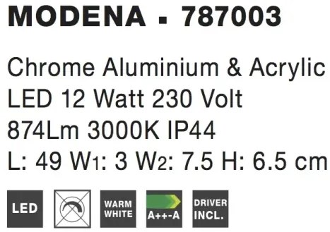 LED nástěnné svítidlo Modena 49