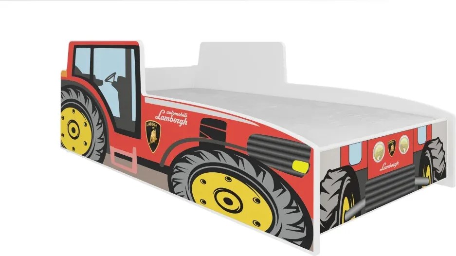 Postel s matracem TRACTOR RED 160x80