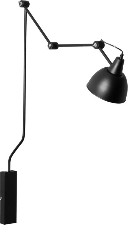 Nástěnná lampa Cobain, černá