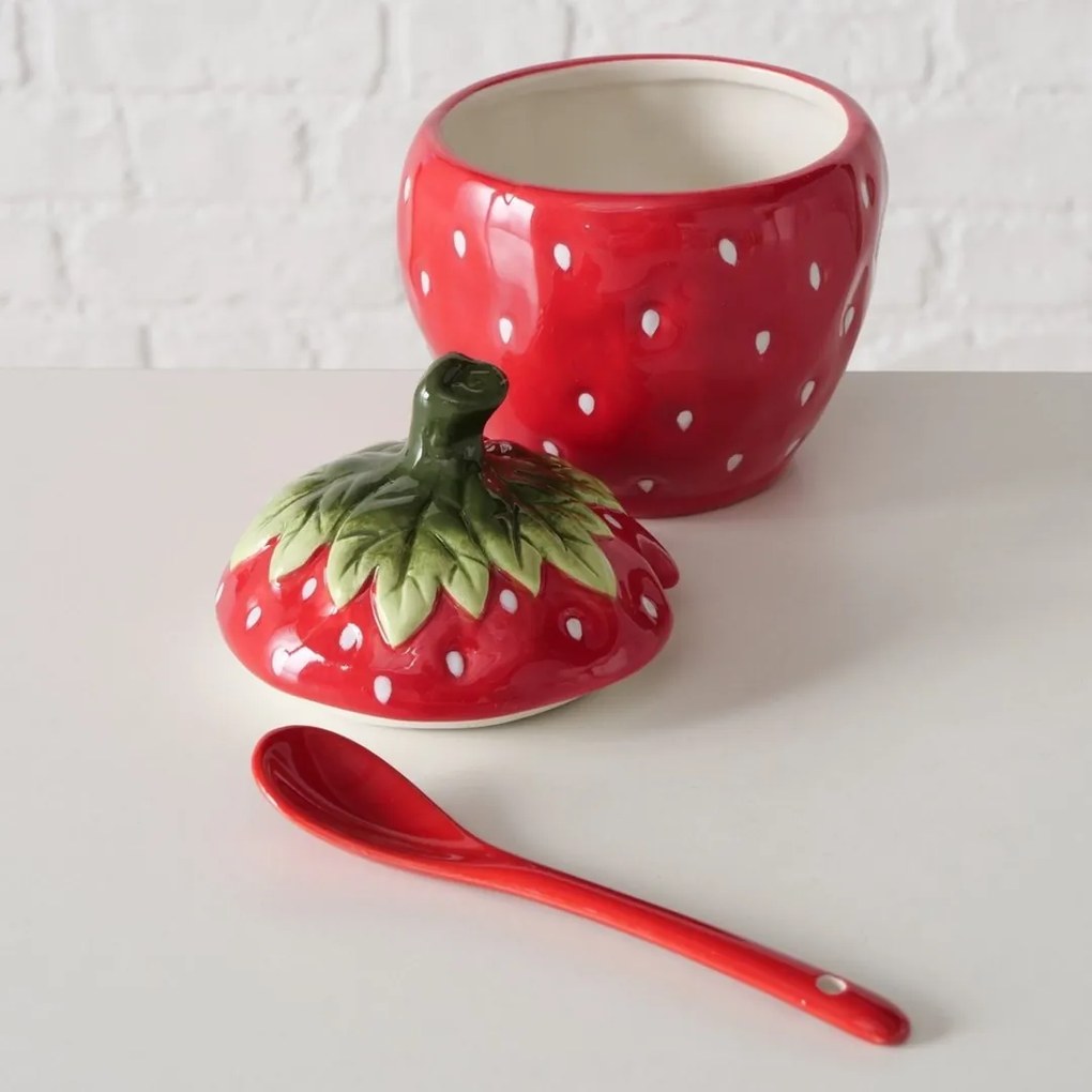 Keramická nádoba na džem Strawberry 380 ml