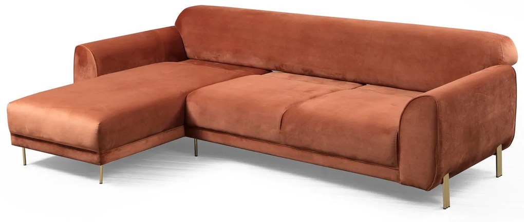 Designová sedačka Haylia 287 cm skořicová - levá